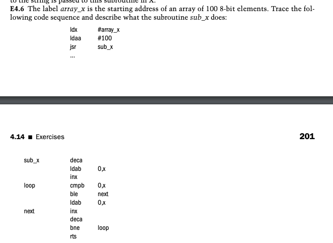 Solved E4.6 The label array_ x is the starting address of an | Chegg.com
