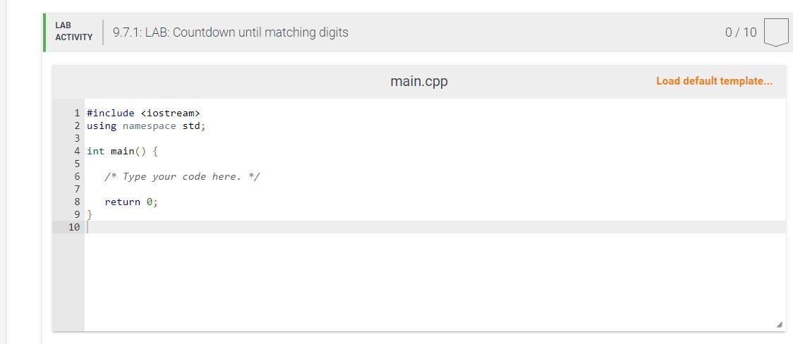 Solved Begin Tabular Ll Lab And 971 Lab Countdown 