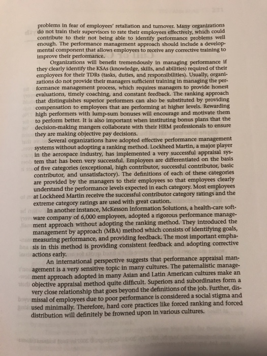 Solved Is Forced Ranking an Effective Performance Management | Chegg.com