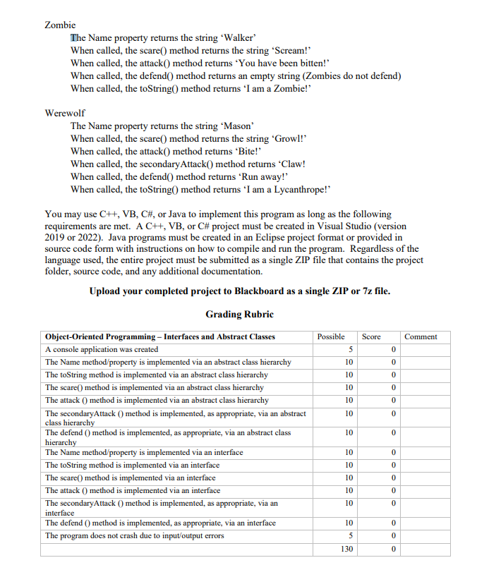 Solved Object Oriented Programming Interfaces And Abstract 8196