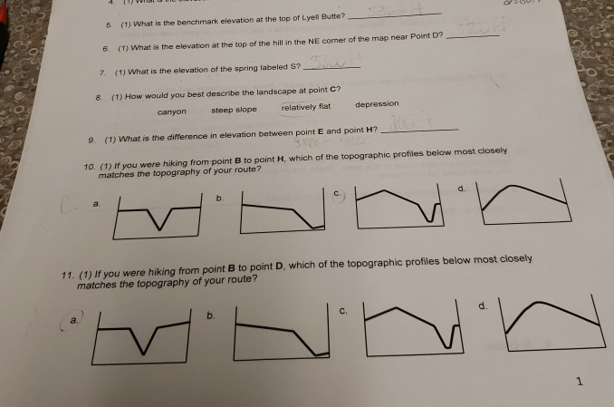 (1) What is the benchmark elevation at the top of | Chegg.com