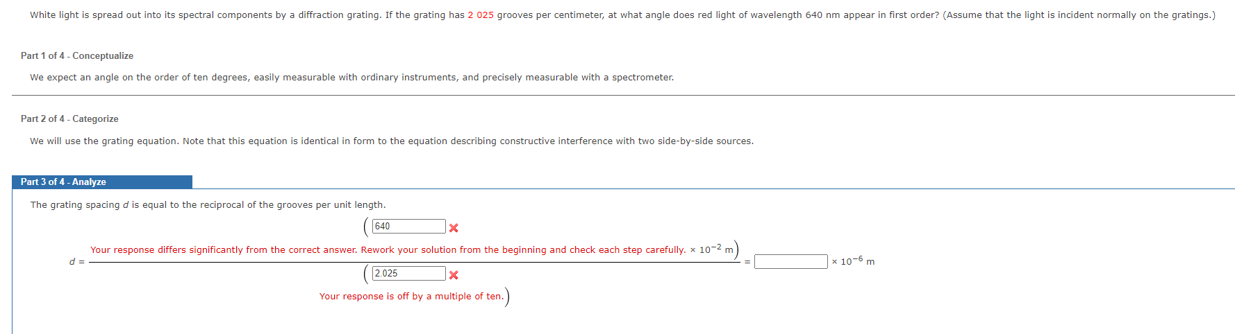[Solved]: Part 1 of 4 - Conceptualize We expect an angle o