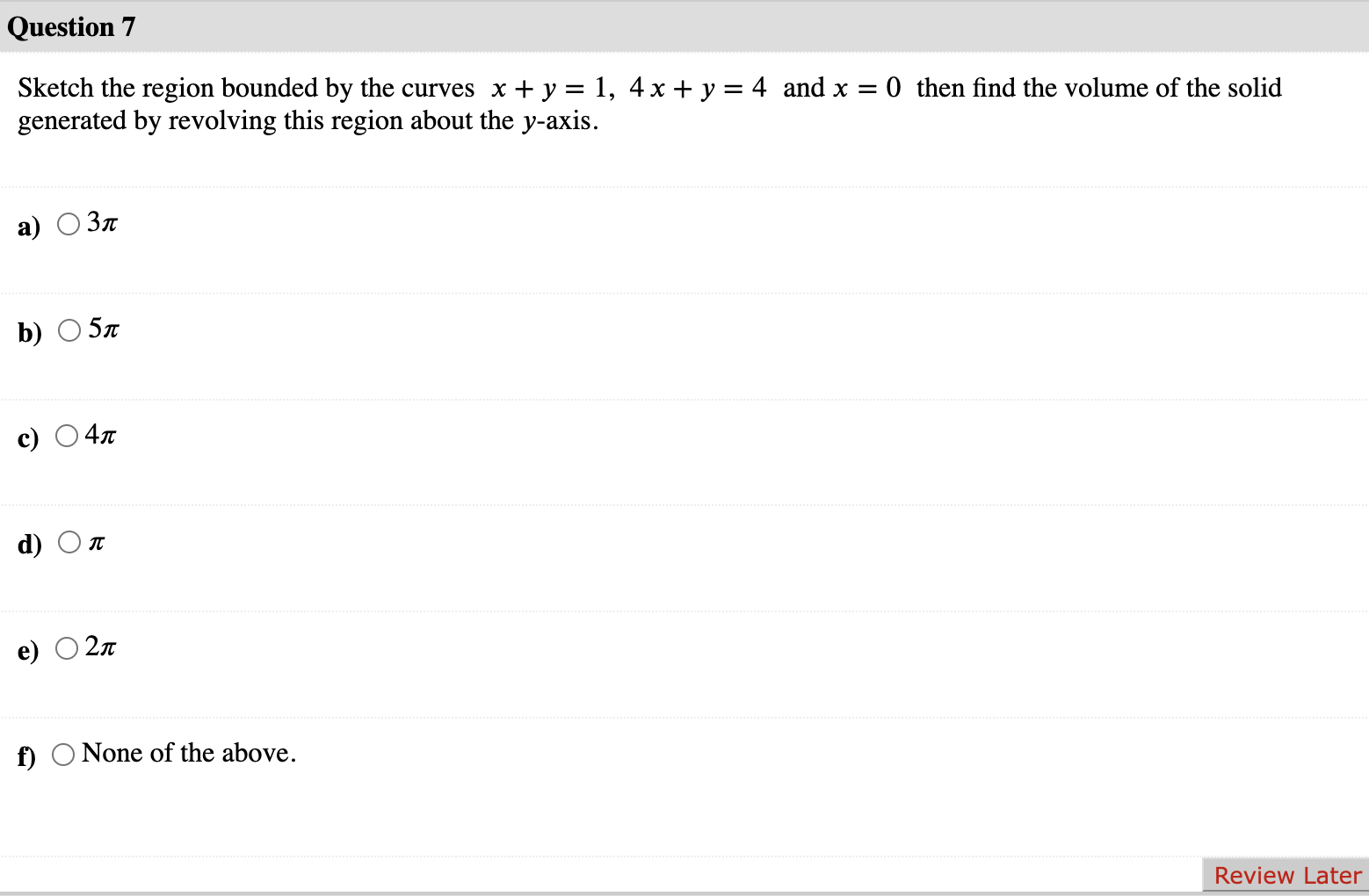 Solved Sketch the region bounded by the curves x+y=1,4x+y=4 | Chegg.com
