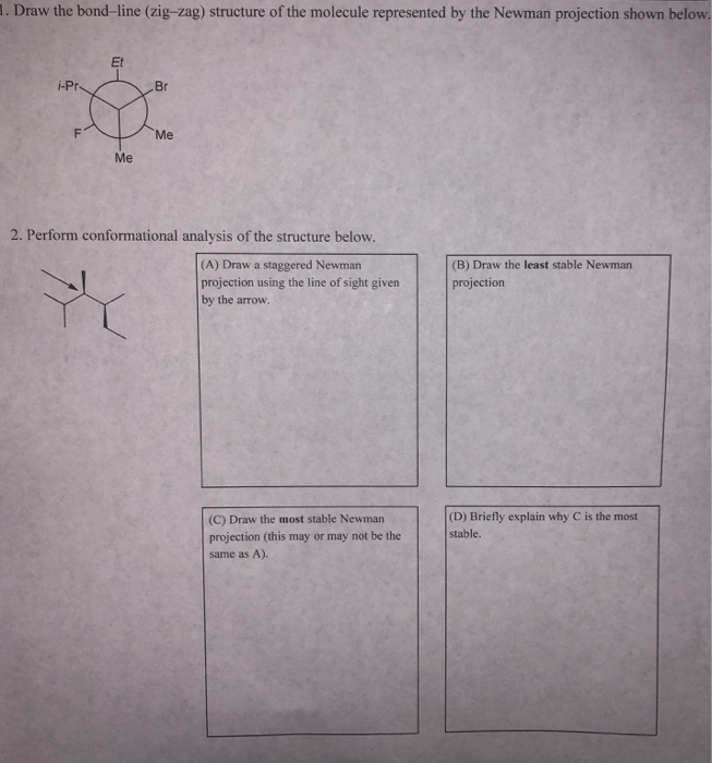 Solved . Draw the bond-line (zig-zag) structure of the | Chegg.com