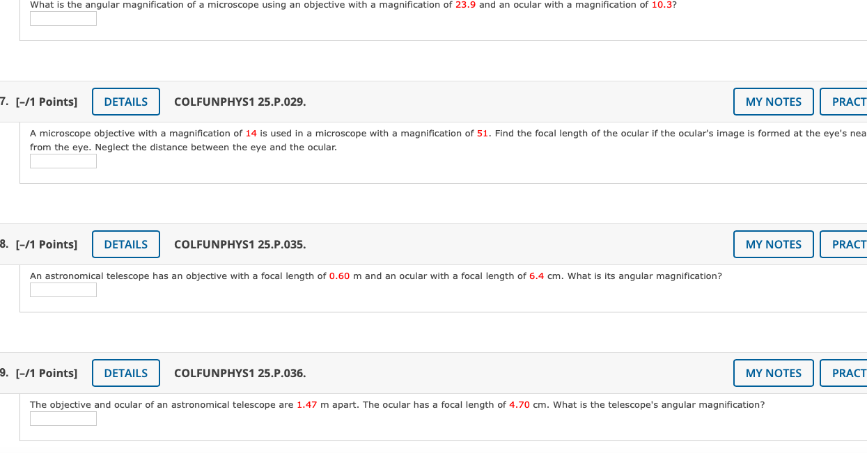 Solved What is the angular magnification of a microscope | Chegg.com