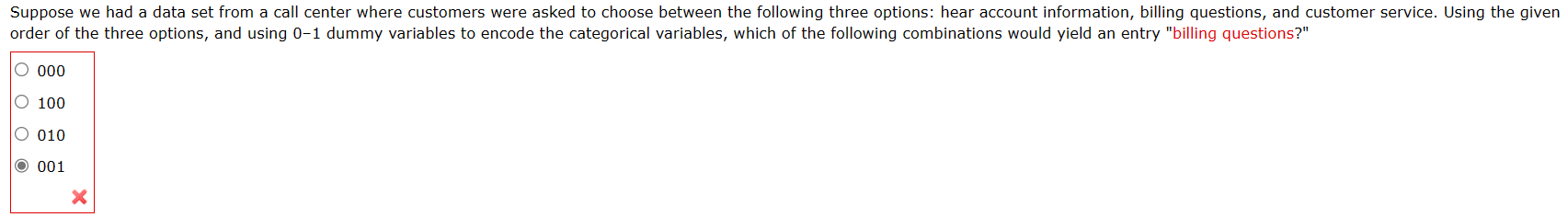 Solved order of the three options, and using 0-1 dummy | Chegg.com