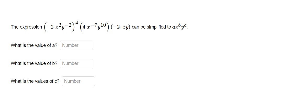 Solved The expression (−2x2y−2)4(4x−7y10)(−2xy) can be | Chegg.com