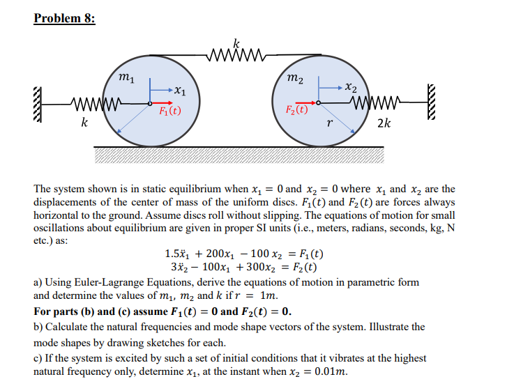 Solved Problem 8:The system shown is in static equilibrium | Chegg.com