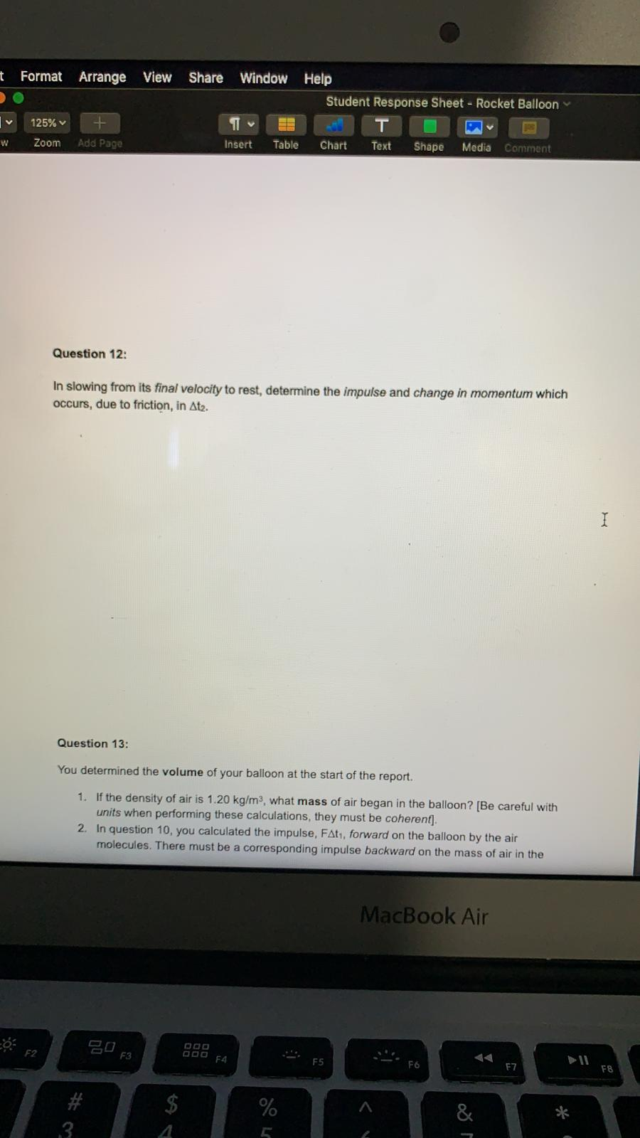 Solved t Format Arrange View Share Window Help Student | Chegg.com