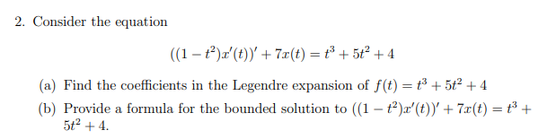Solved 2. Consider the equation | Chegg.com