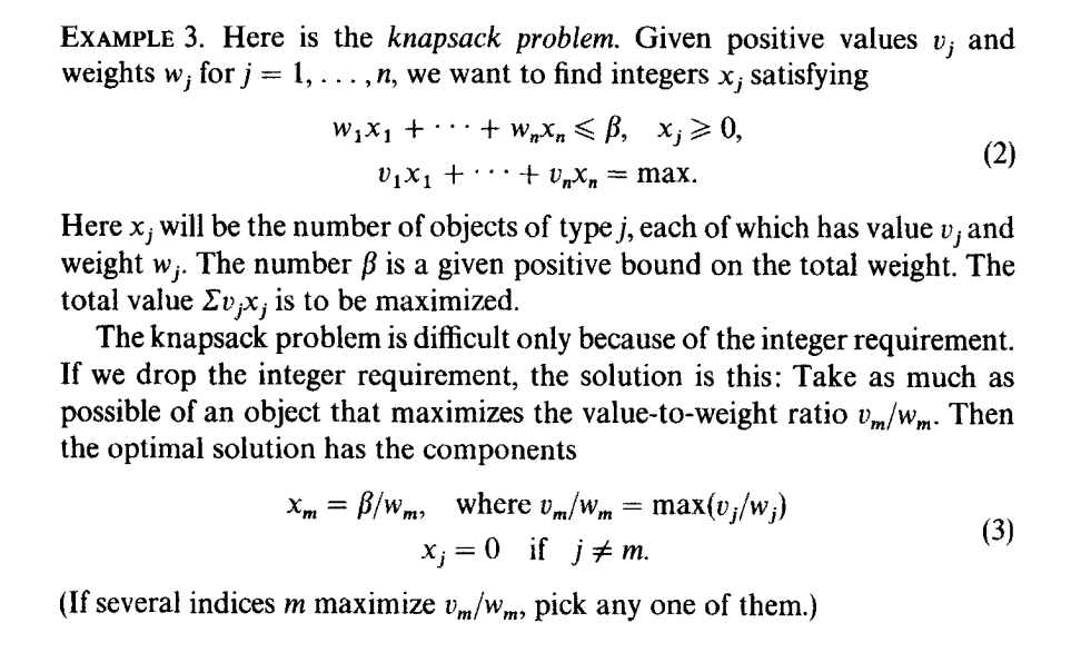 Solved 1. Consider the knapsack problem (5) with the added | Chegg.com