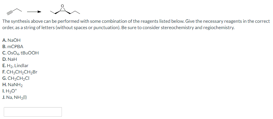 Solved The synthesis above can be performed with some | Chegg.com