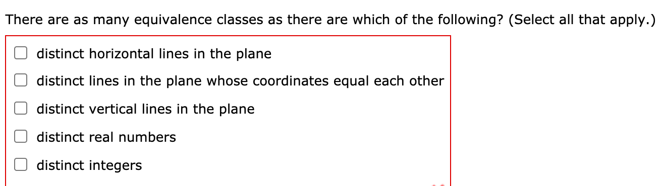 Solved There are as many equivalence classes as there are | Chegg.com