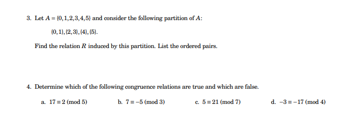 Solved 3. Let A = {0,1,2,3,4,5) and consider the following | Chegg.com