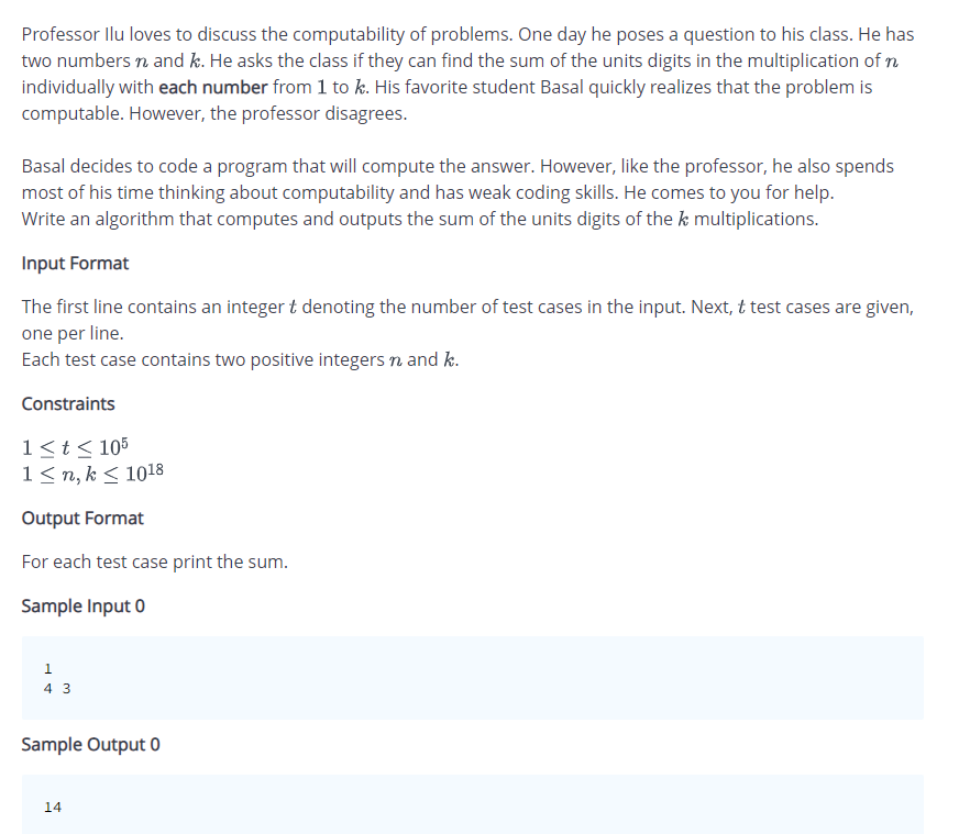 Solved Professor llu loves to discuss the computability of | Chegg.com