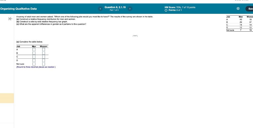 Solved A survoy of adult men and women asknot, "Which one of | Chegg.com