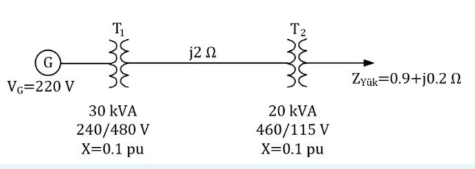 Solved The single line diagram of a single phase system is | Chegg.com