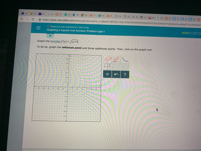 Solved O RADICALS AND QUADRATIC FUNCTIONS -Graphing a square | Chegg.com