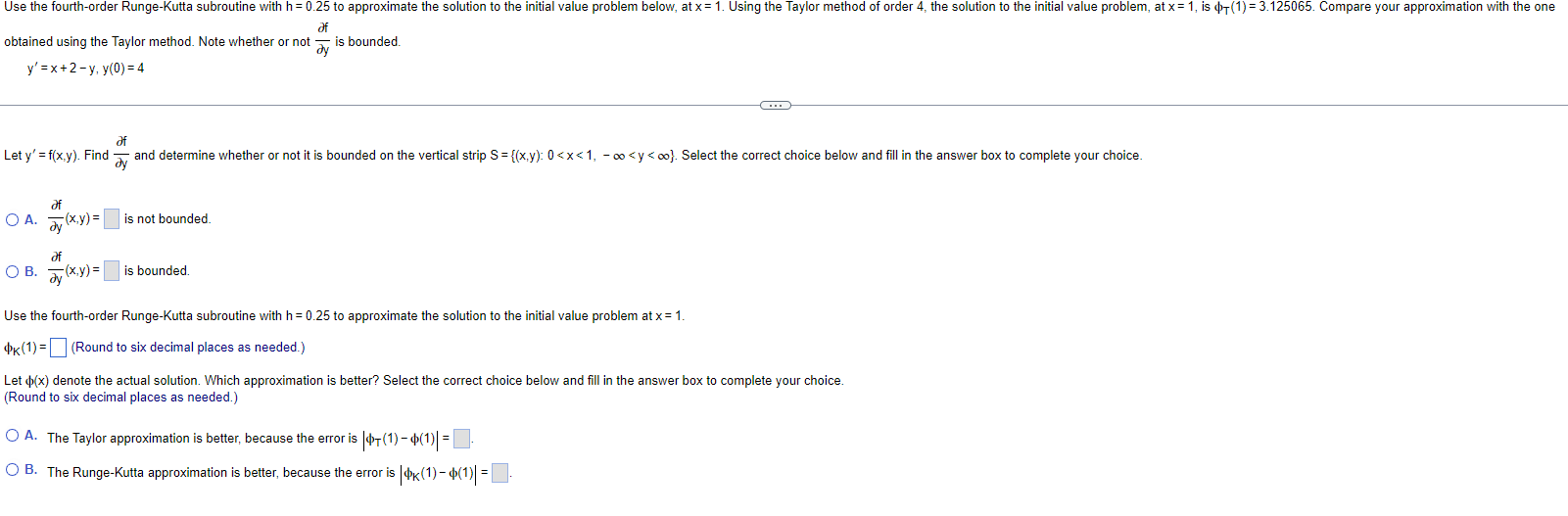 Solved obtained using the Taylor method. Note whether or not | Chegg.com
