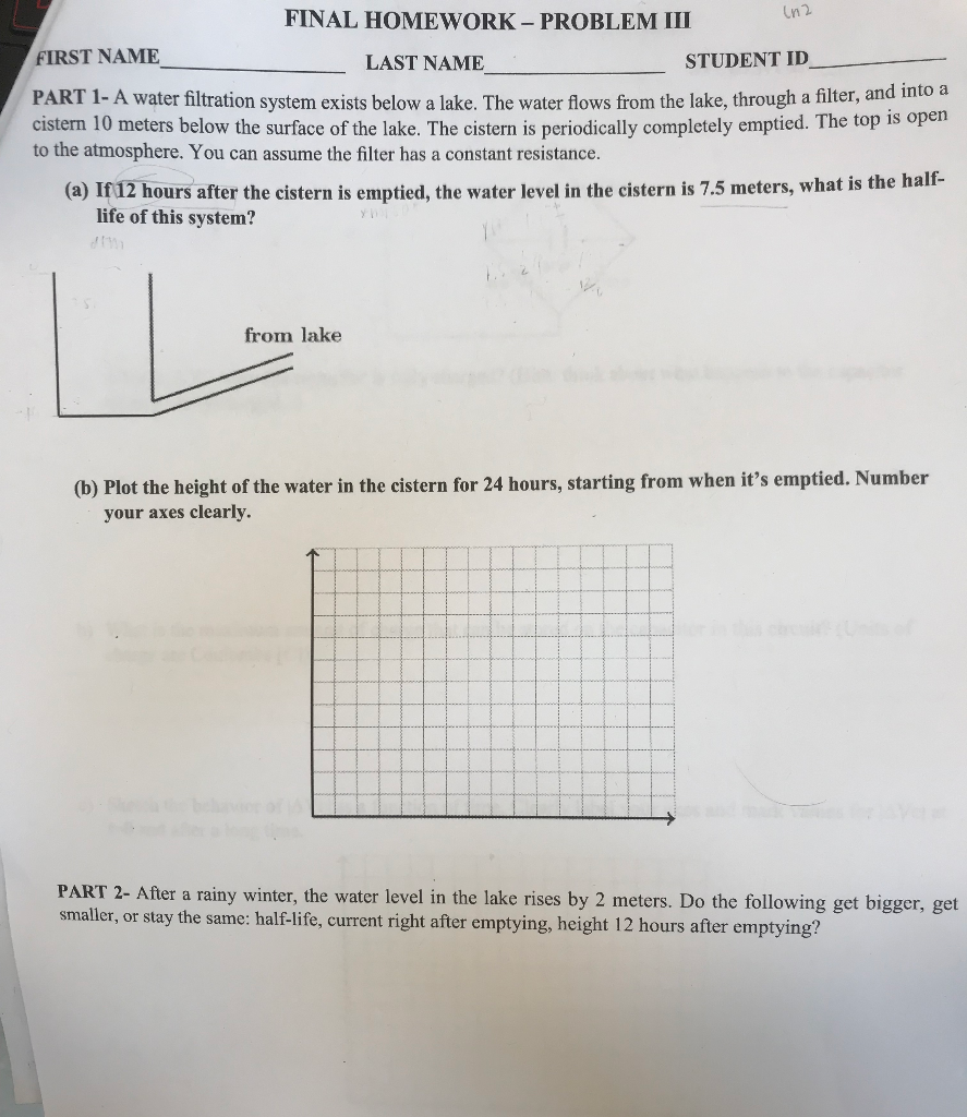 Solved Cn 2 FINAL HOMEWORK- PROBLEM III FIRST NAME STUDENT | Chegg.com