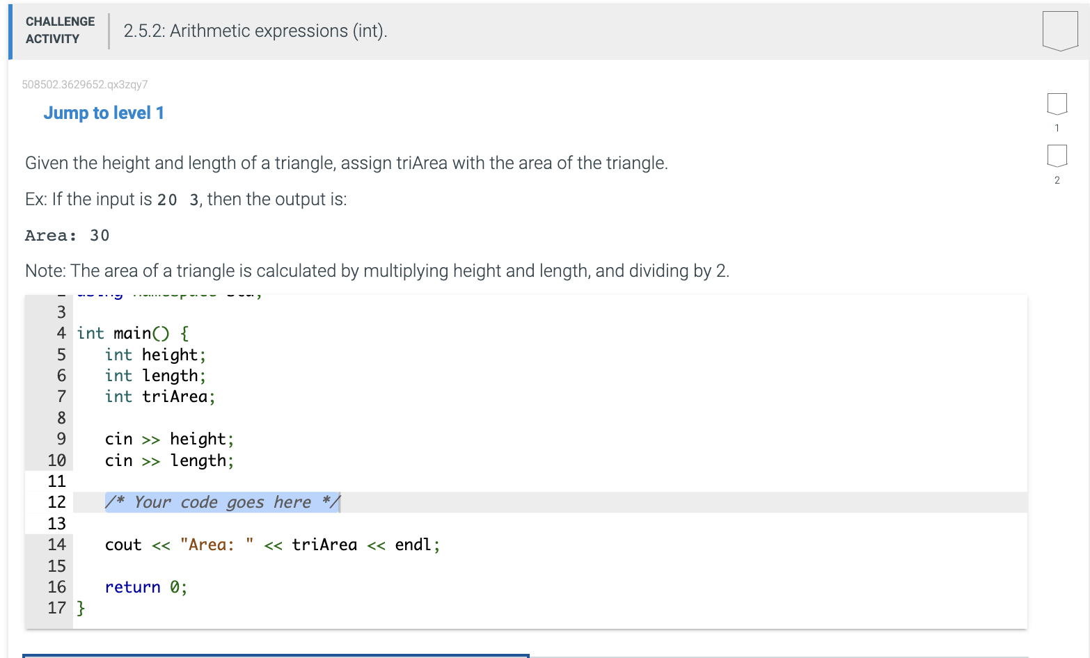 Solved \begin{tabular}{r|l} 3 & int main() \{ \\ 5 & int | Chegg.com