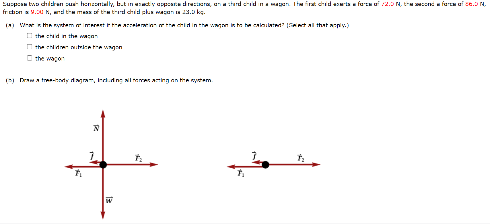 Solved Suppose two children push horizontally, but in | Chegg.com