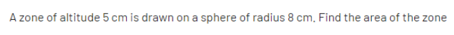 Solved The volume of a spherical segment of one base is | Chegg.com
