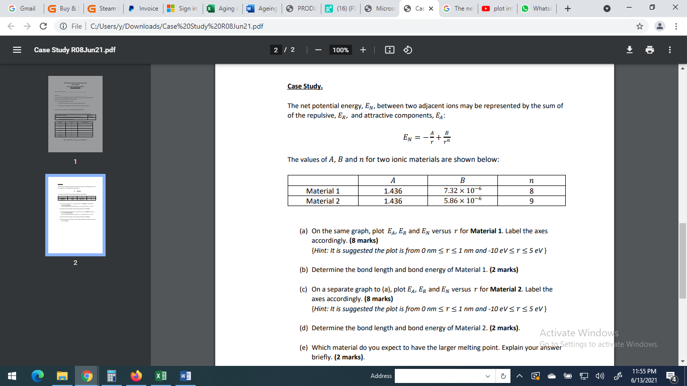 Solved G Gmail Buy & Steam Invoice Sign in Aging w Ageing S | Chegg.com