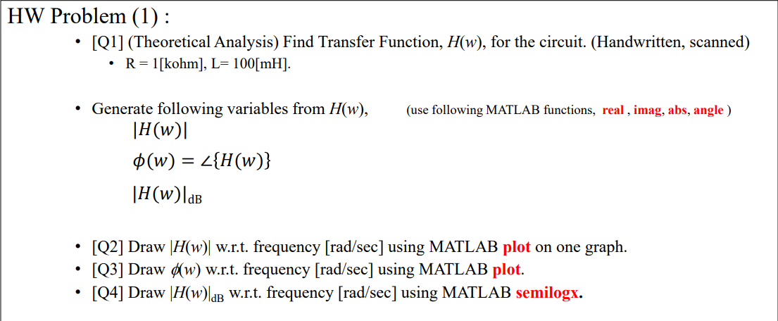 Solved W Problem (1) : - [Q1] (Theoretical Analysis) Find | Chegg.com