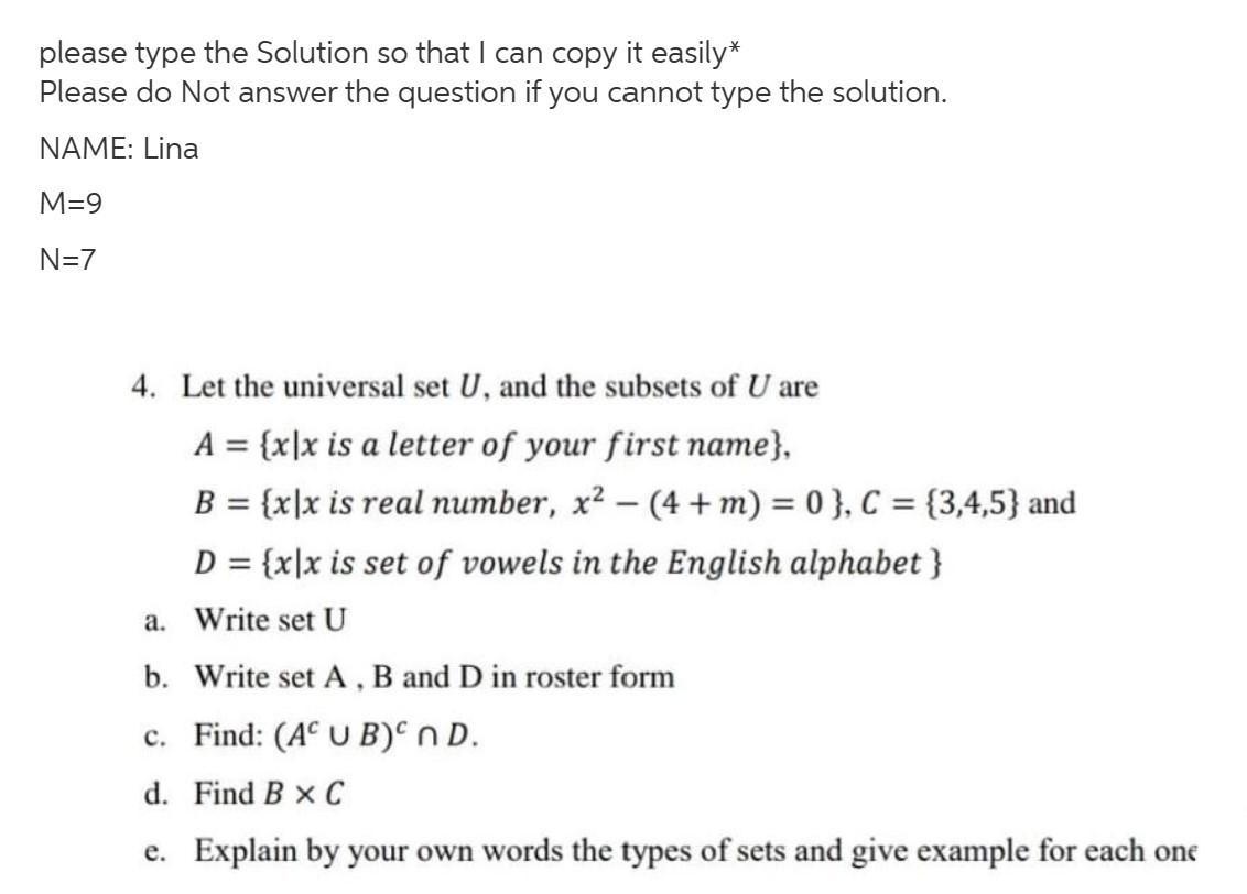 Solved please type the Solution so that I can copy it | Chegg.com