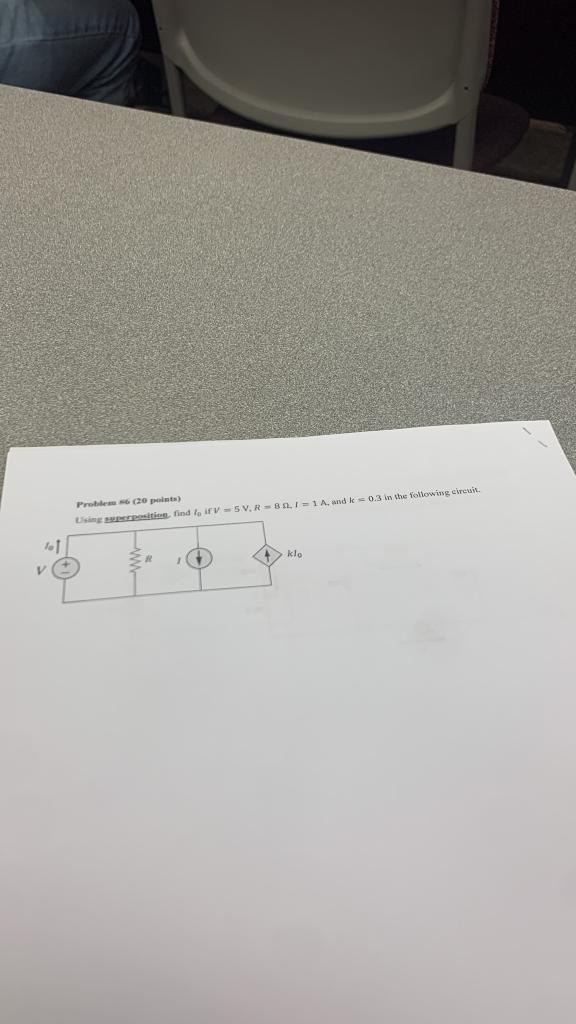 Solved Frotalinu =6 (20 points) find t0 if V=5V,R=8.R,1=1,A, | Chegg.com
