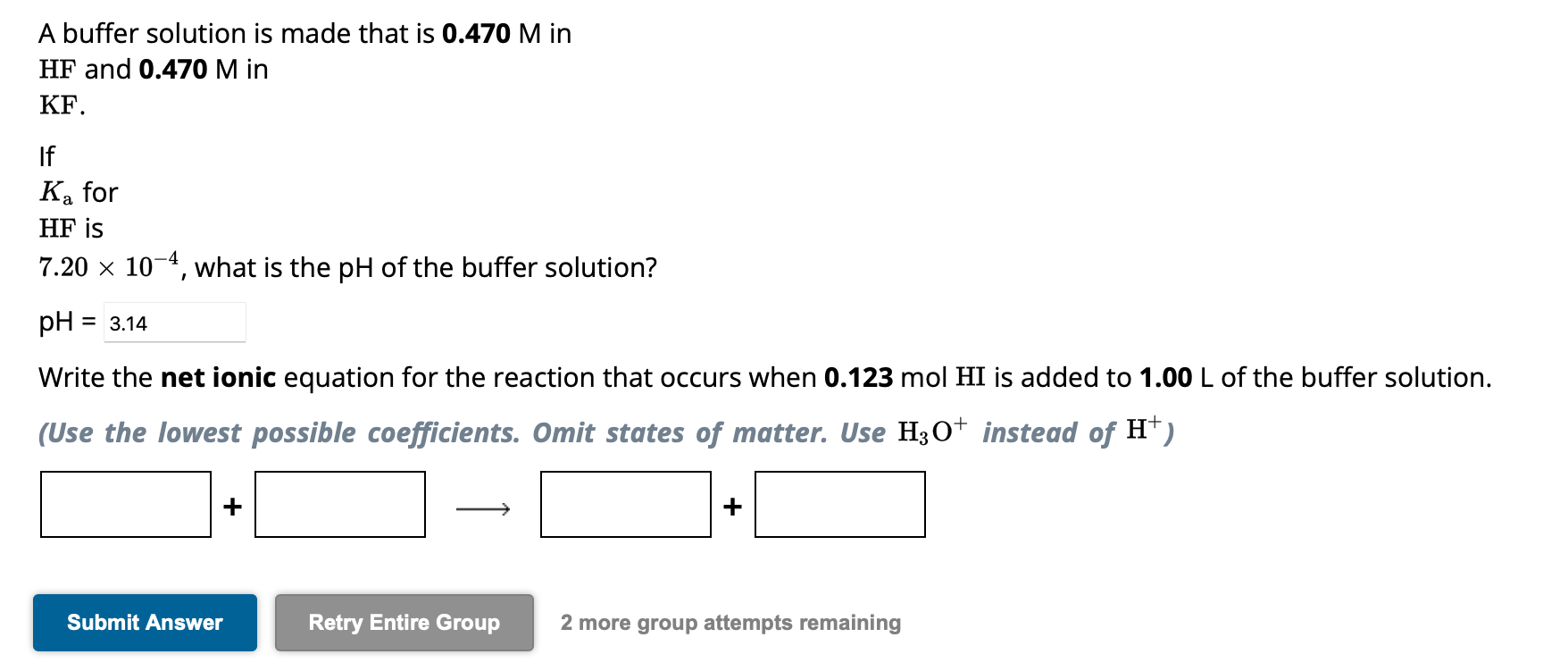 Solved A buffer solution is made that is 0.470M in HF and | Chegg.com