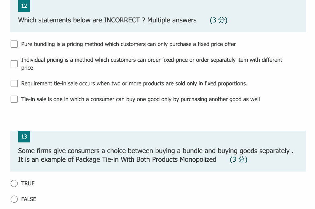 Solved Which statements below are INCORRECT ? Multiple | Chegg.com