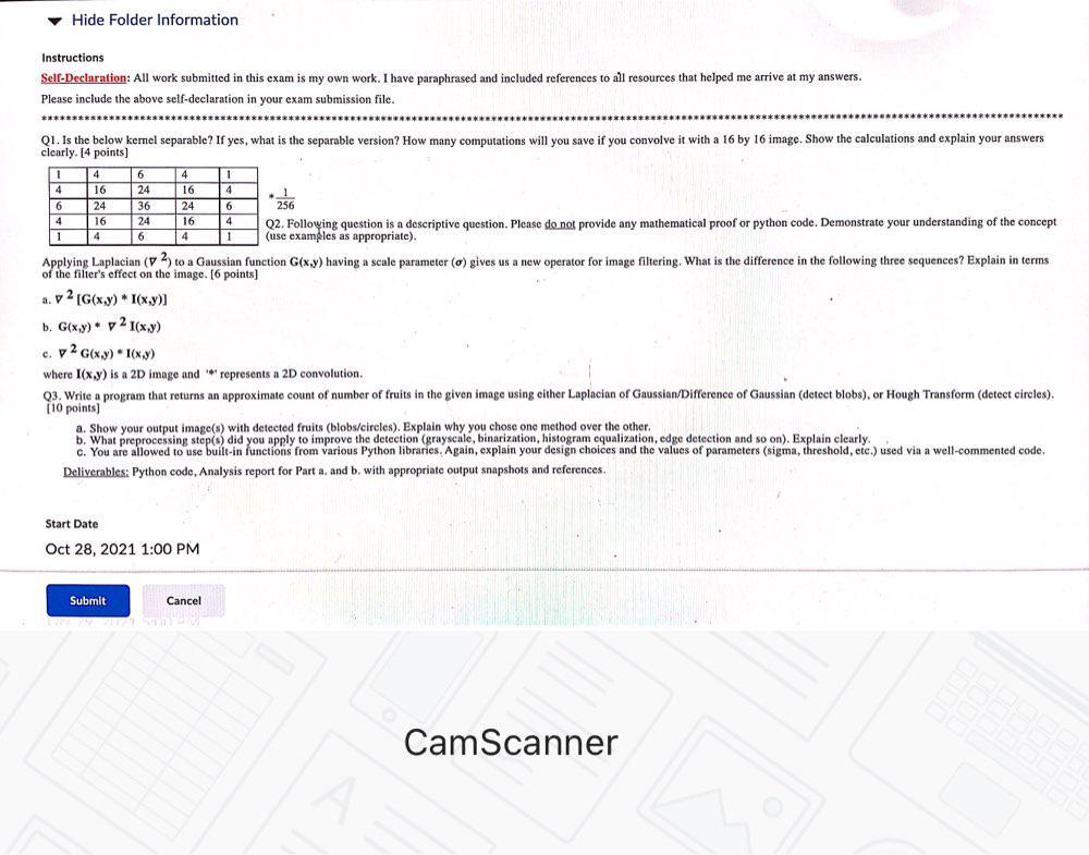 Hide Folder Information Instructions | Chegg.com