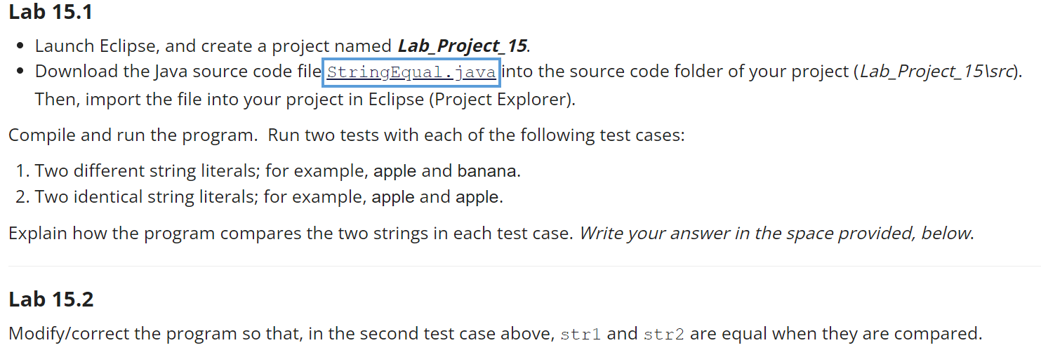 Solved /* * StringEqual.java */ import | Chegg.com