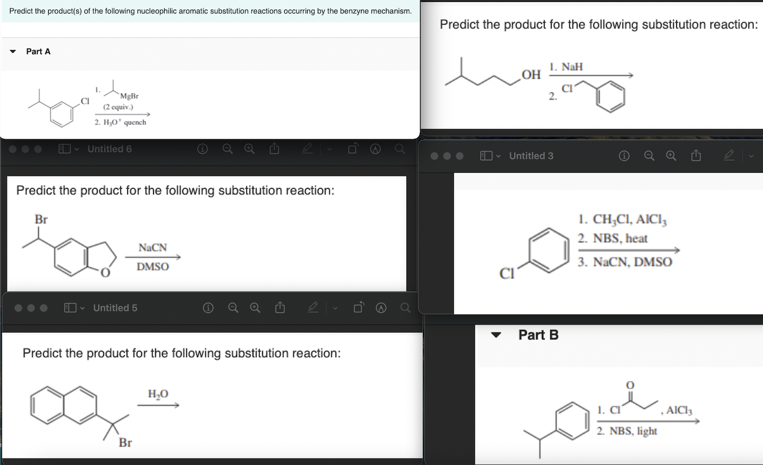 Solved Predict the product(s) of the following nucleophilic | Chegg.com