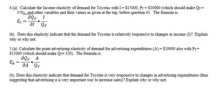 Solved All questions utilize the multivariate demand | Chegg.com