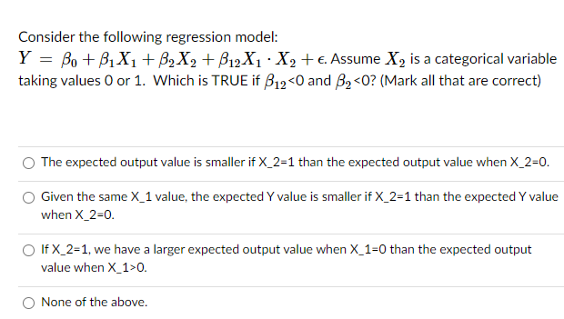 Solved Consider the following regression model: Y = Bo + | Chegg.com