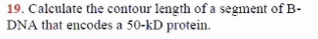 Solved 19. Calculate the contour length of a segment of B- | Chegg.com