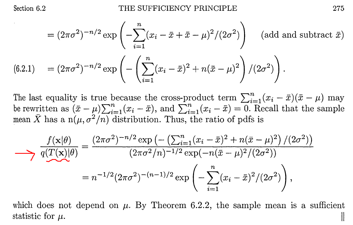 Solved Example 6.2.4 (Normal sufficient statistic) Let X1, | Chegg.com
