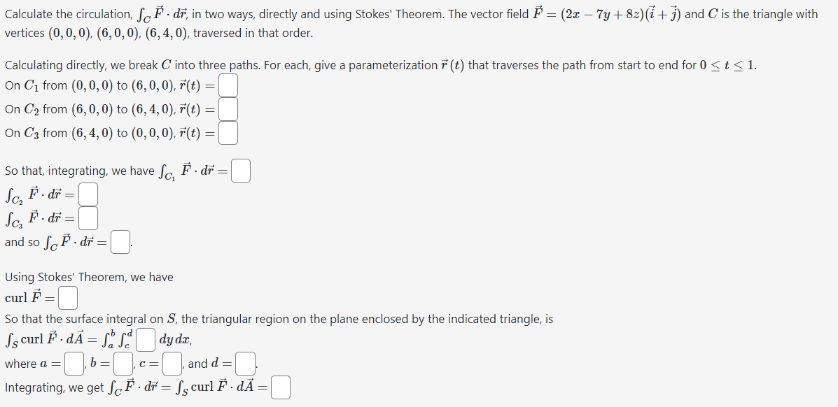 Solved Calculate the circulation, ∫CF⋅dr, in two ways, | Chegg.com