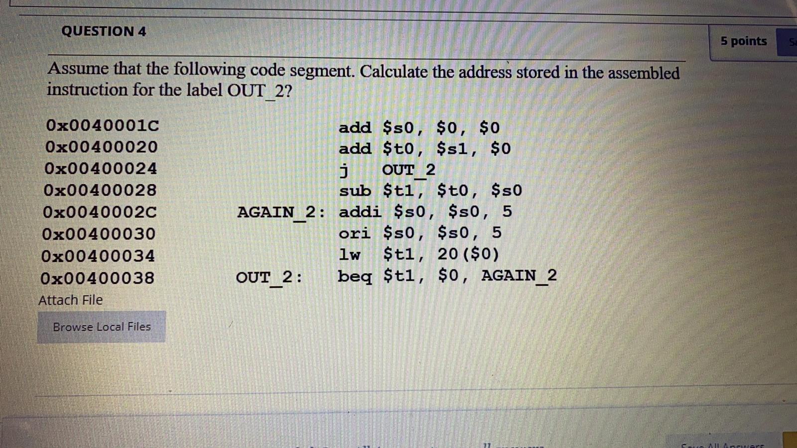 Solved Determine the content of register $t2 after executing | Chegg.com
