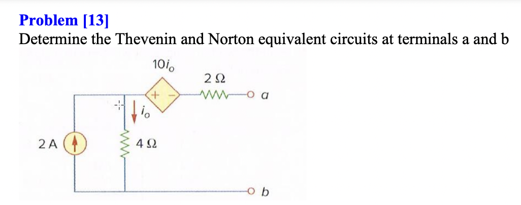 Solved Determine the Thevenin and Norton equivalent circuits | Chegg.com