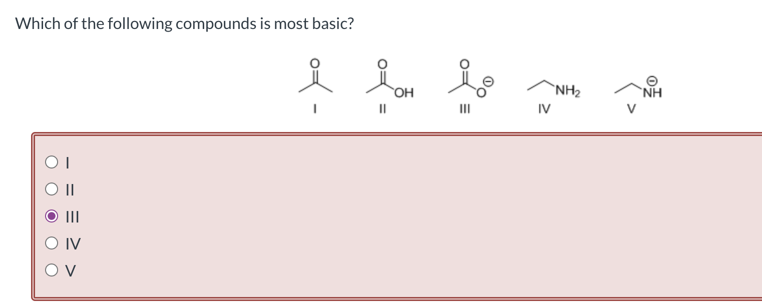 Solved Which of the following compounds is most basic? | Chegg.com