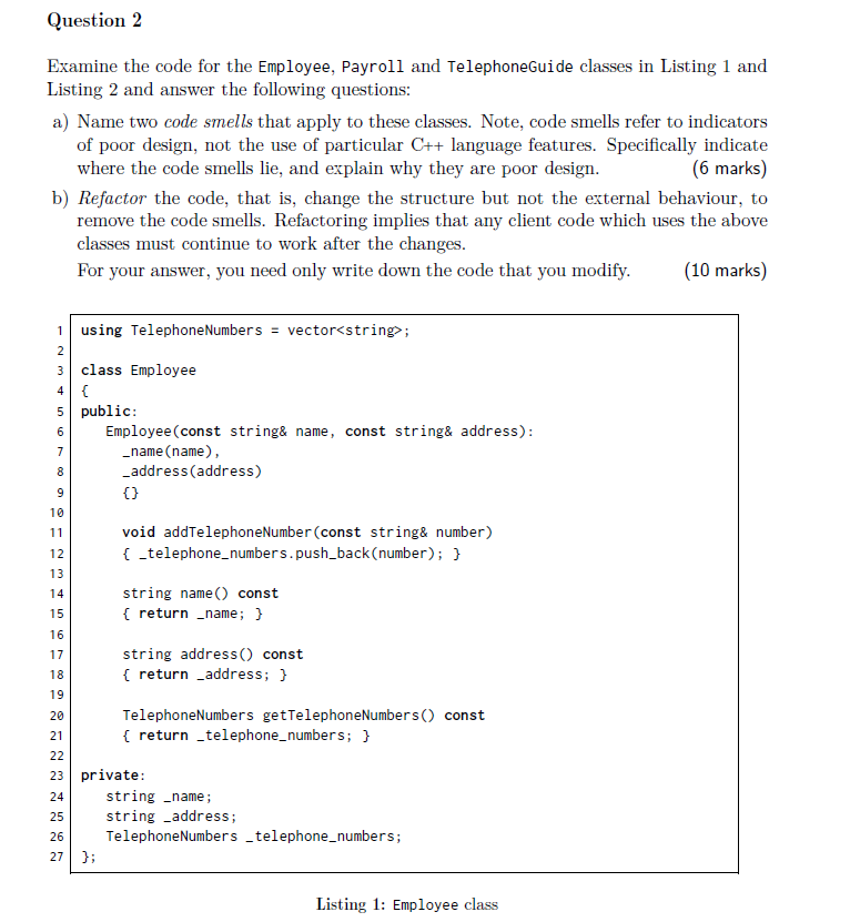 Solved Examine the code for the Employee, Payroll and | Chegg.com