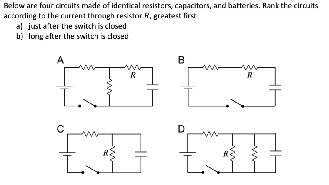 Solved Below are four circuits made of identical resistors, | Chegg.com