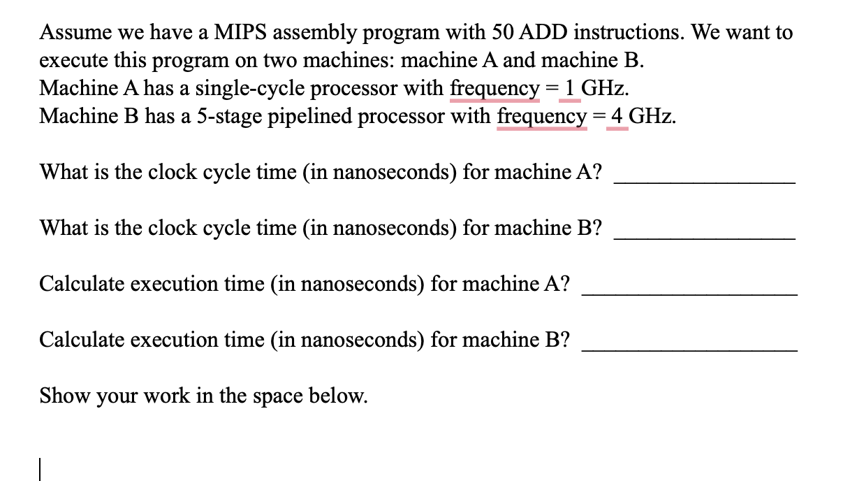 Assume We Have A Mips Assembly Program With 50 Add 6618