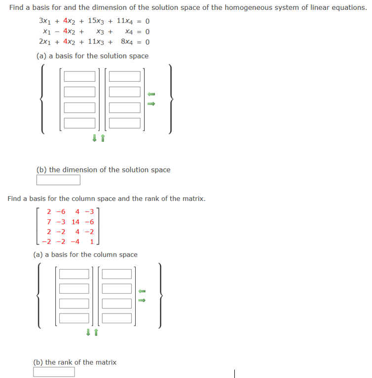 Solved Find a basis for and the dimension of the solution | Chegg.com