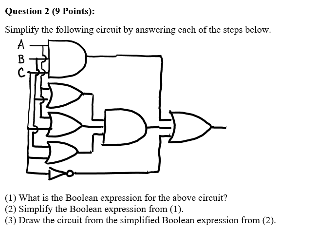 Solved Simplify the following circuit by answering each of | Chegg.com
