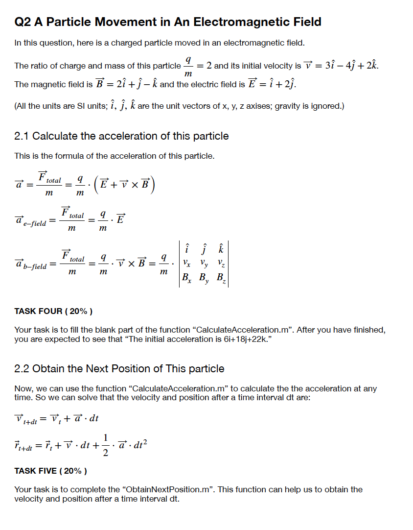 Solved clear all clc %Initial parameters. ratioOfCM=2; | Chegg.com